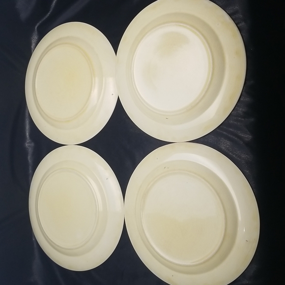 unknown | Dining | Uranium Glazed Pottery Dinner Plates | Poshmark